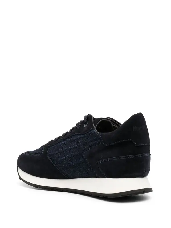 MOORER Logo-plaque Denim Low-top Sneakers