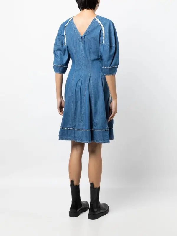 3.1 Phillip Lim Contrast-stitching V-neck Dress