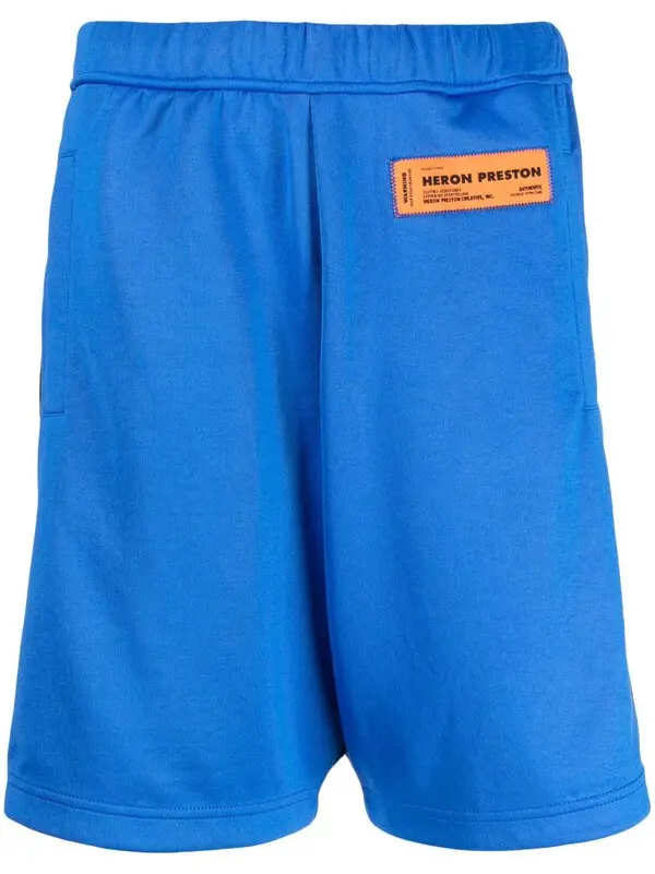 Heron Preston Logo-patch Track Shorts - Blue
