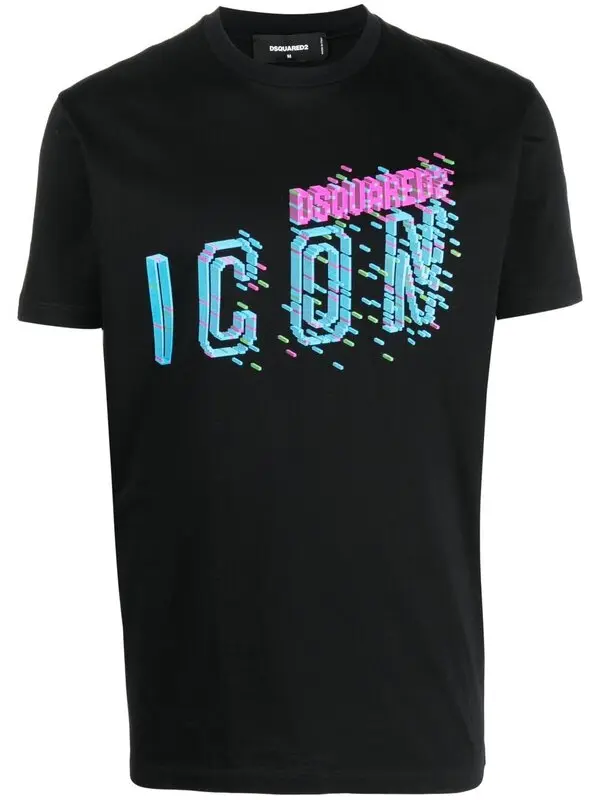 Dsquared2 Icon-print Cotton T-shirt - Black