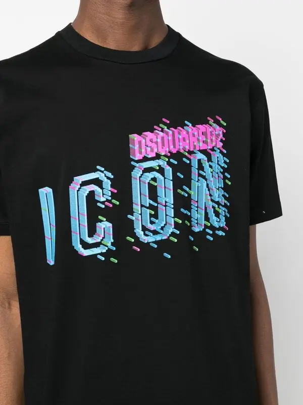 Dsquared2 Icon-print Cotton T-shirt - Black