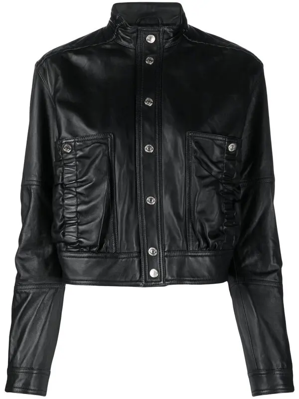 Dsquared2 Cropped Leather Jacket