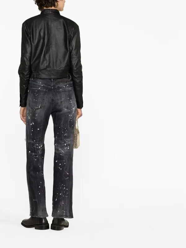 Dsquared2 Cropped Leather Jacket