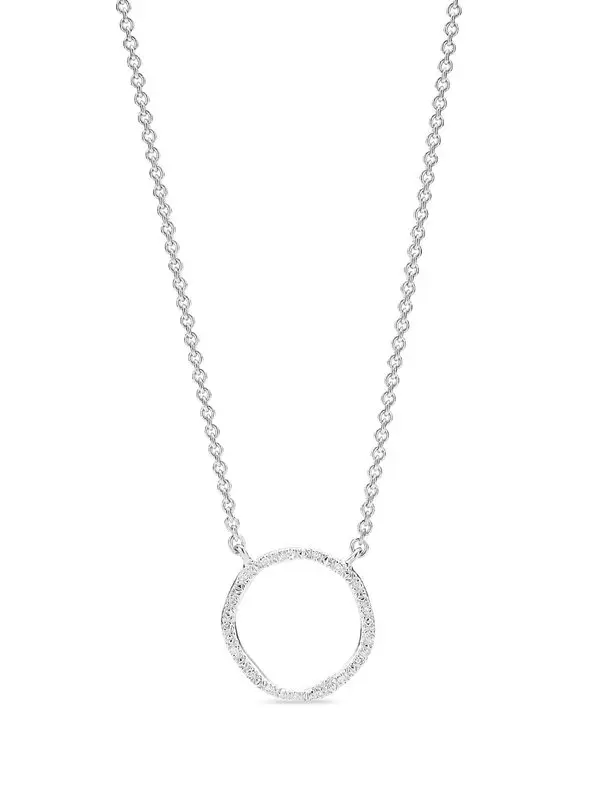 Monica Vinader Riva Crystal Necklace - Silver
