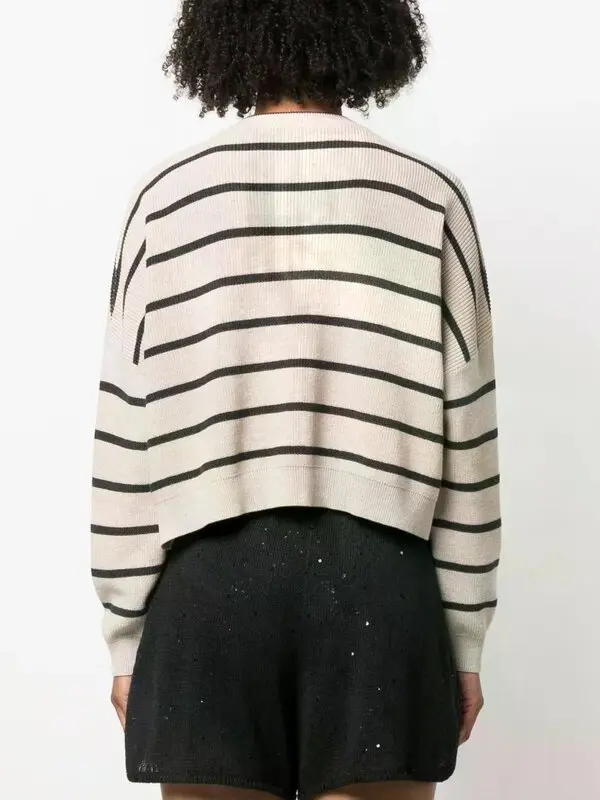 Brunello Cucinelli Striped Cotton Jumper