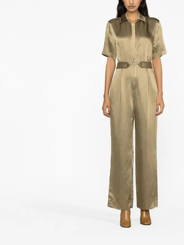 Sandro Short Sleeve Wide Leg Jumpsuit