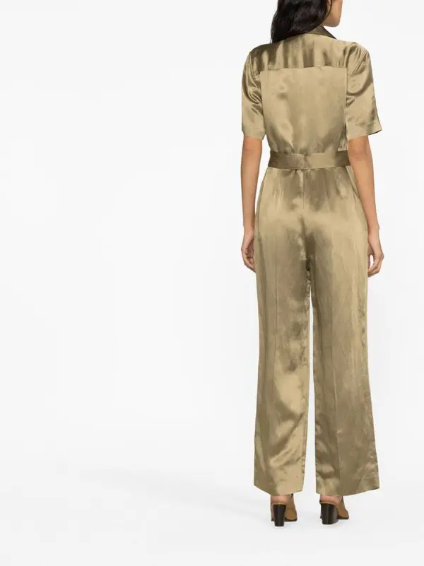 Sandro Short Sleeve Wide Leg Jumpsuit