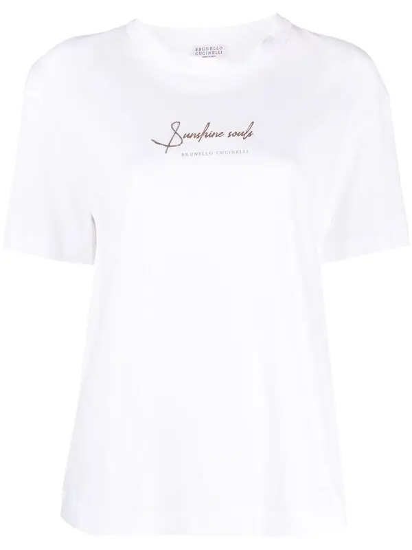 Brunello Cucinelli Slogan-print Cotton T-shirt
