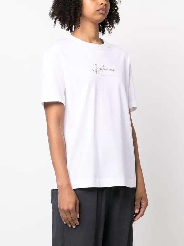 Brunello Cucinelli Slogan-print Cotton T-shirt