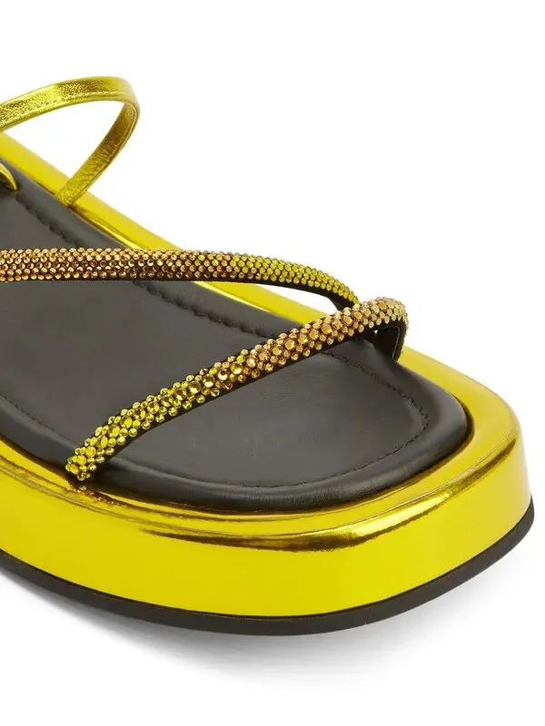 GIUSEPPE ZANOTTI 32mm Melburne Lace Sandals - Gold