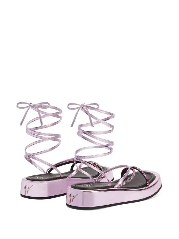 GIUSEPPE ZANOTTI Melbourne Lace-up Sandals - Pink