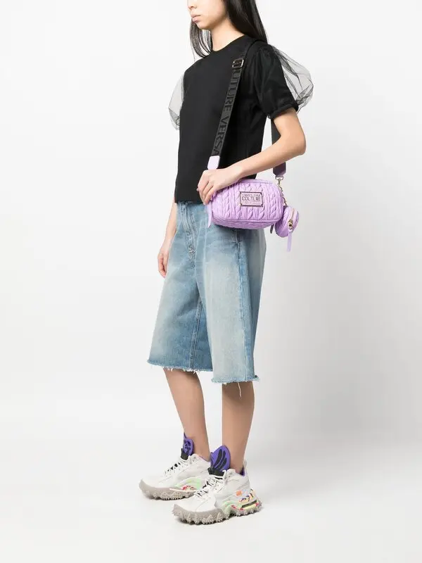 Versace Logo-plaque Crossbody Bag - Purple