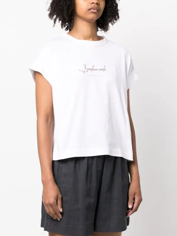 Brunello Cucinelli Slogan-print Cotton T-shirt