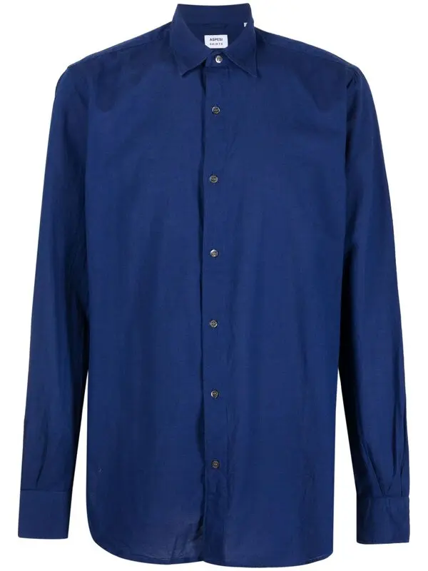 Aspesi Long-sleeved Cotton Shirt - Blue