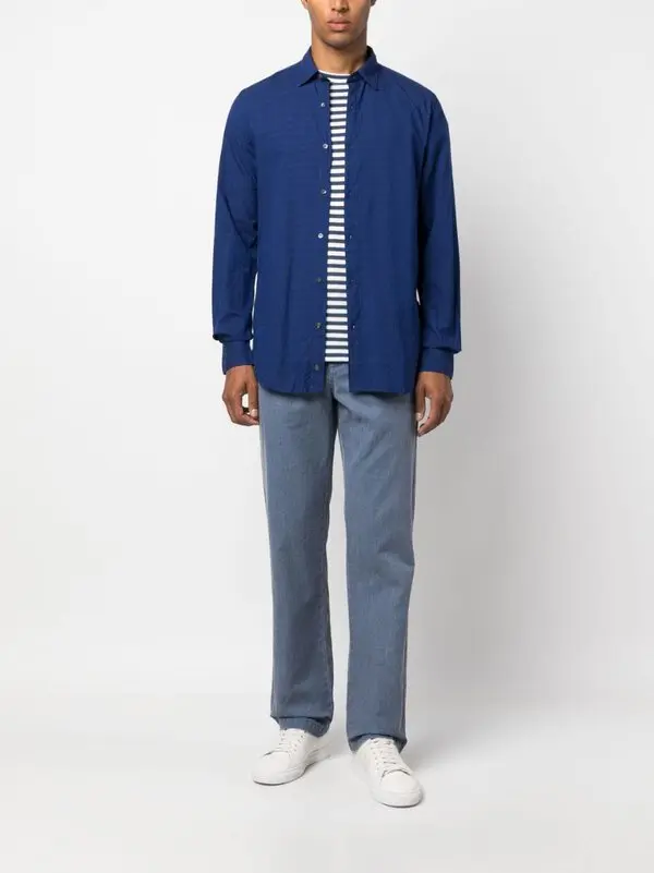 Aspesi Long-sleeved Cotton Shirt - Blue