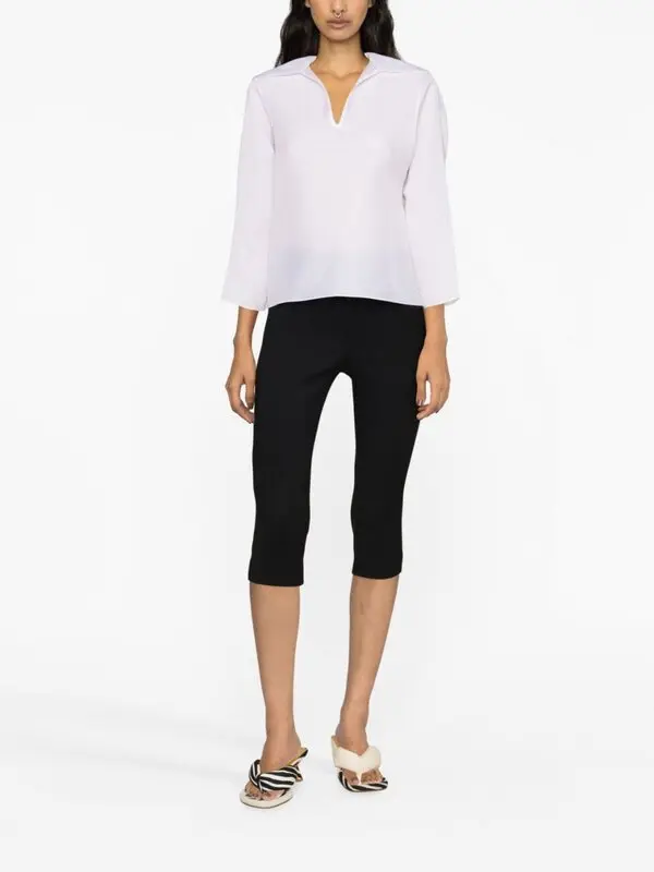 Tory Burch Spread-collar Silk Shirt
