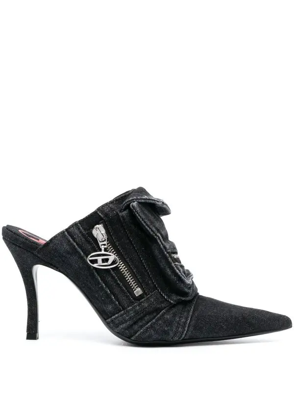 DIESEL® D-venus Pocket 100mm Denim Mules