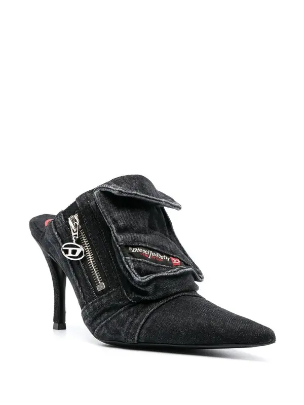 DIESEL® D-venus Pocket 100mm Denim Mules