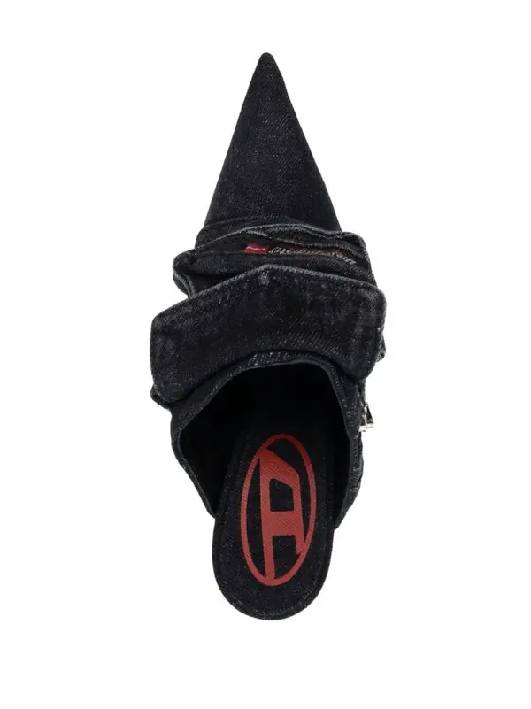 DIESEL® D-venus Pocket 100mm Denim Mules