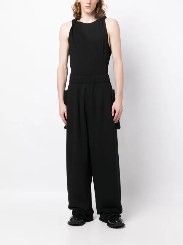 Random Identities Detailed-pocket Wide-leg Trousers