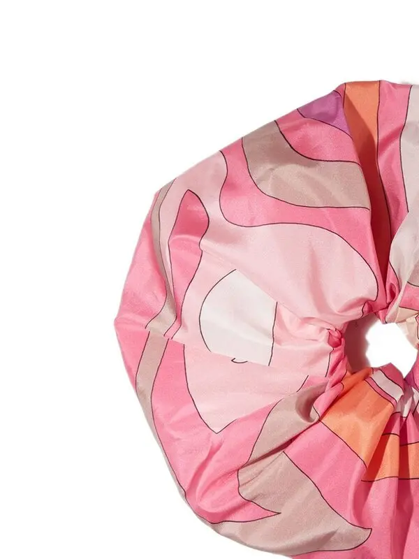 Emilio Pucci Abstract-Print Scrunchie - Pink | Editorialist display picture 3