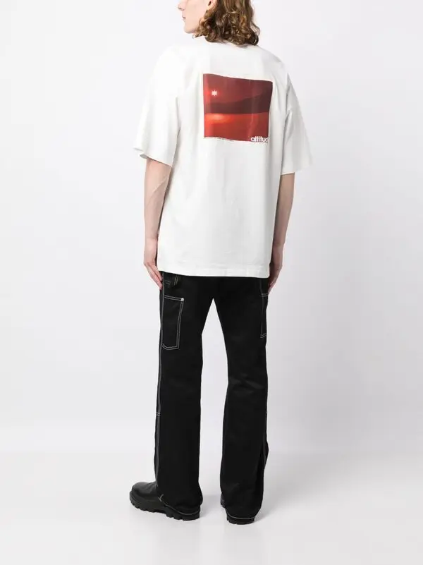 OAMC Altitude Logo-print Cotton T-shirt - White