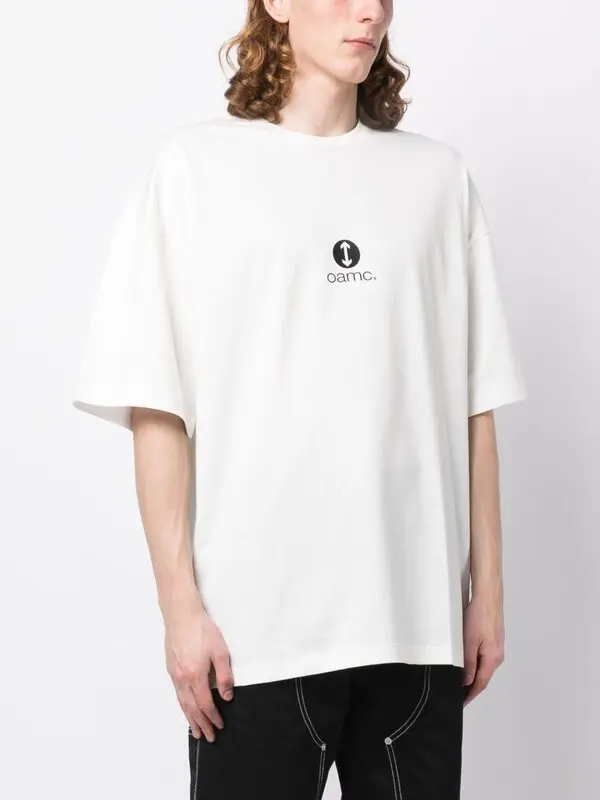 OAMC Altitude Logo-print Cotton T-shirt - White