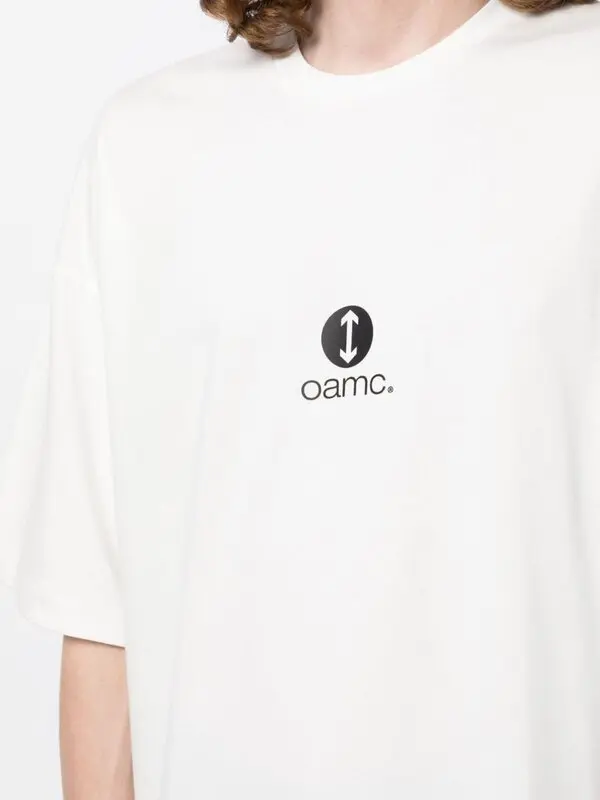 OAMC Altitude Logo-print Cotton T-shirt - White