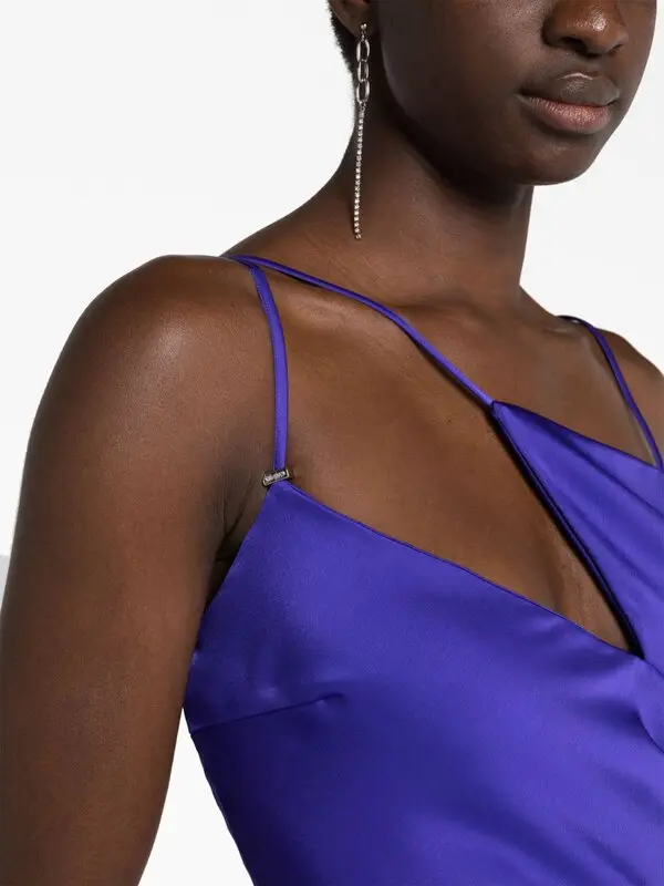 Attico Melva Asymmetric Gown - Purple