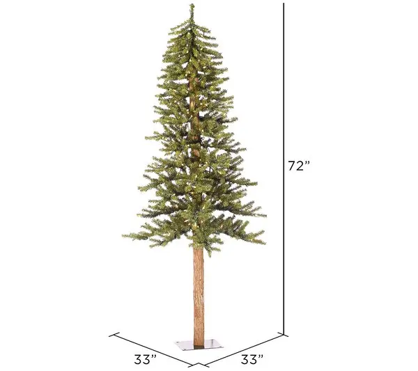 VICKERMAN 6' Natural Alpine Artificial Christma S Tree, Ww