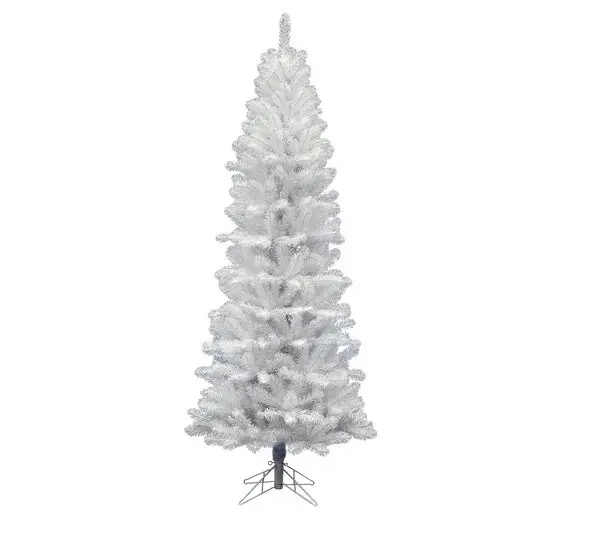 VICKERMAN White Salem Pencil Pine Artificial Ch Ristmas Tree - One-color