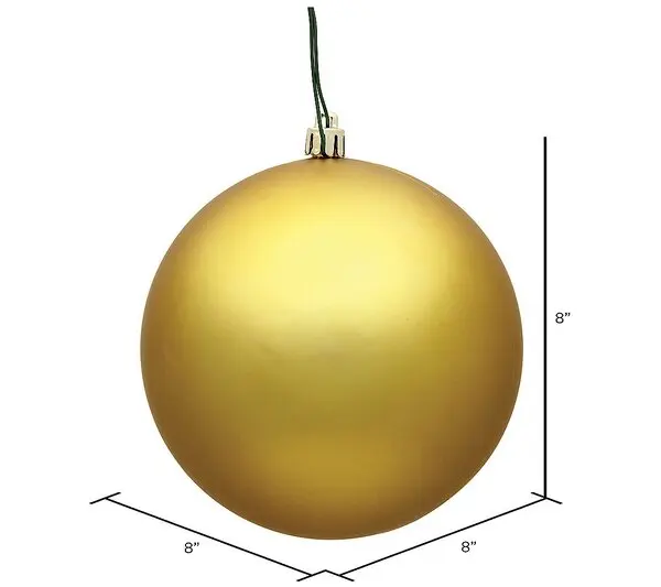 VICKERMAN 8' Gold Matte Ball Ornament
