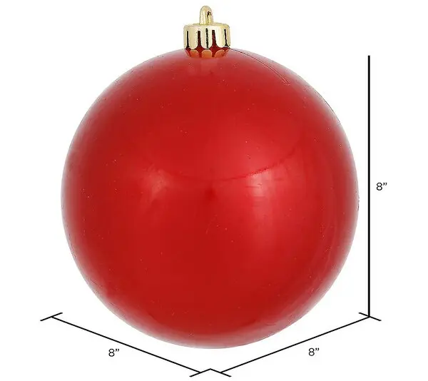VICKERMAN 8' Red Candy Ball Ornament