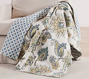 LEVTEX HOME Palladium Gray Quilted Throw