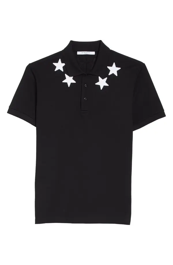 Givenchy Star Polo Shirt - Black | Editorialist