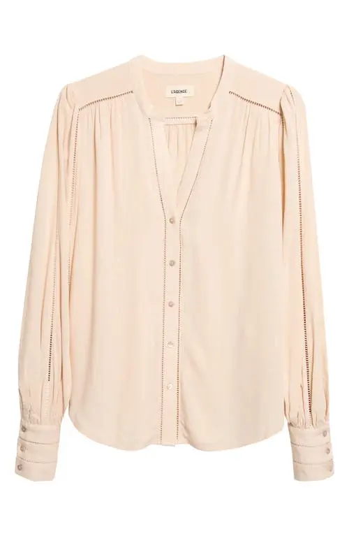 L'Agence Kiera Ladder Trim Blouse