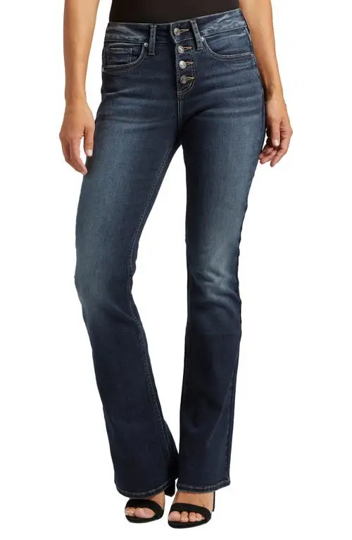 SILVER JEANS CO. Suki Exposed Button Bootcut Jeans