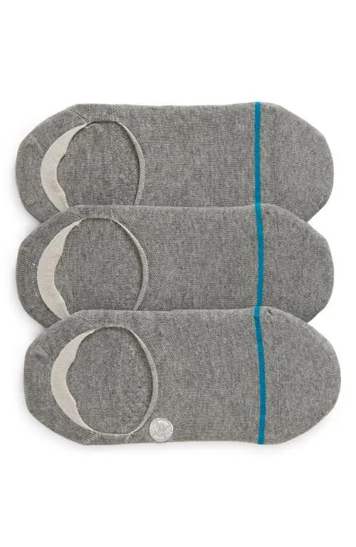 Stance Icon 3-pack No-show Sock Liners - Heather Grey