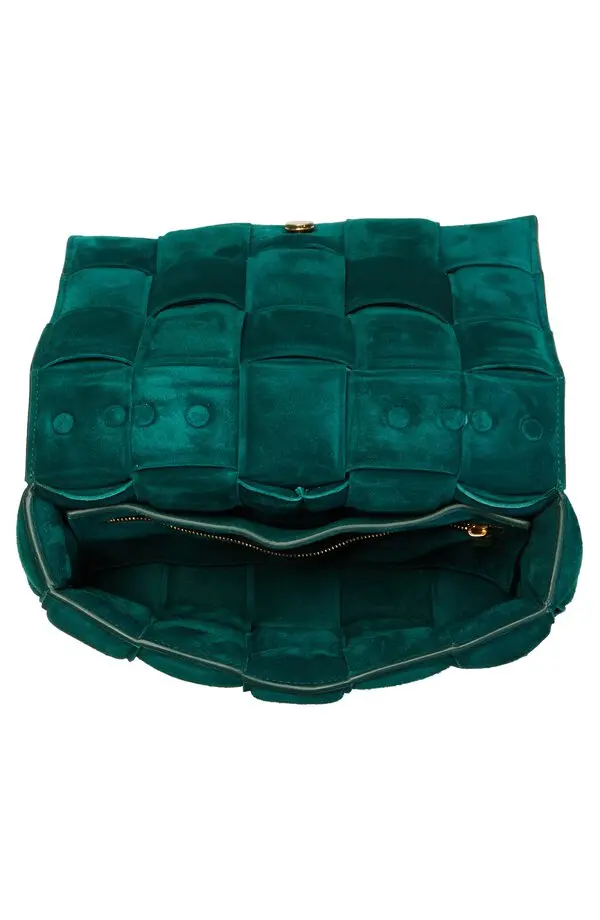 Bottega Veneta Chain Cassette Suede Crossbody Bag