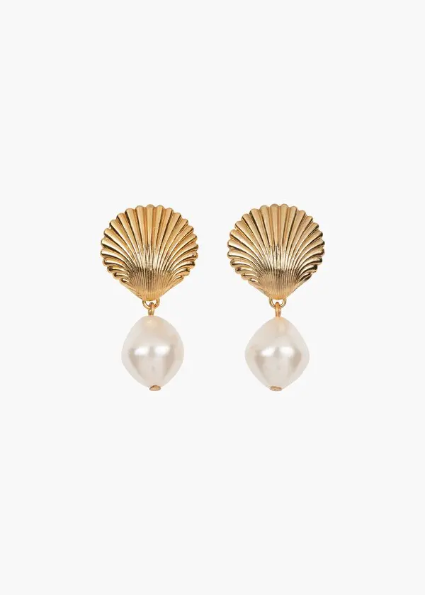 JENNIFER BEHR Alana Earrings - Pearl Gold