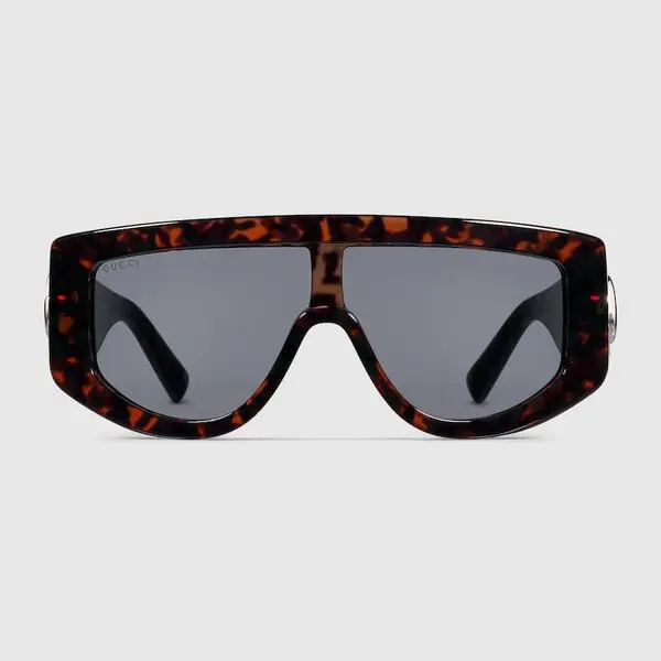 Gucci Rectangular Frame Sunglasses - Brown