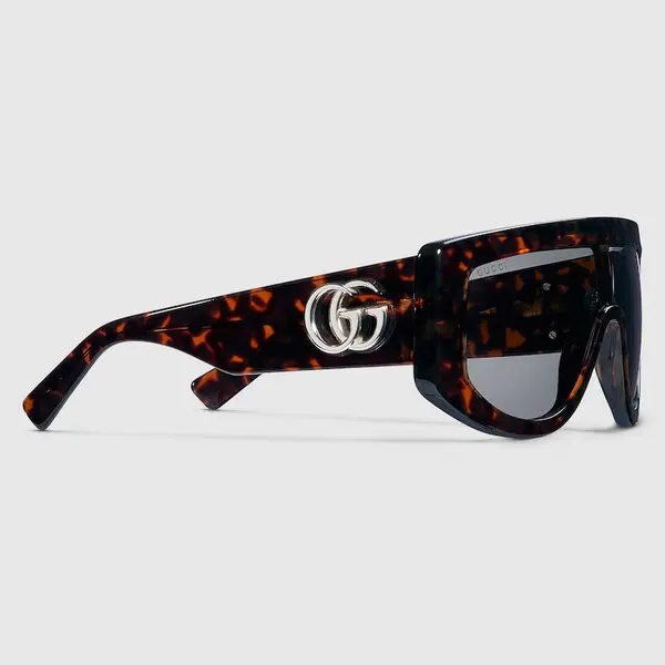 Gucci Rectangular Frame Sunglasses - Brown
