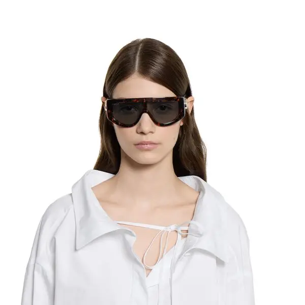 Gucci Rectangular Frame Sunglasses - Brown