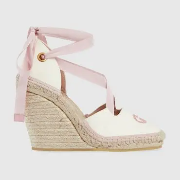 Gucci Espadrille With Ribbon Tie Nylon