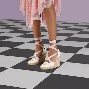 Gucci Espadrille With Ribbon Tie Nylon