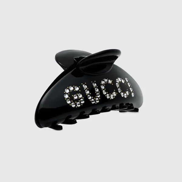 Gucci Hair Clip With Crystal Logo - One-Color | Editorialist