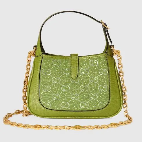 Gucci Jackie 1961 Gg Crystal Mini Bag - Green | Editorialist