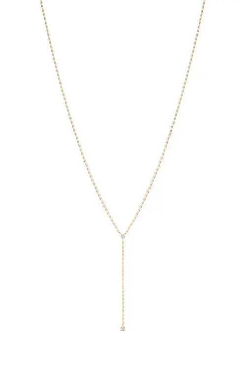 Lana Jewelry 14k Gold Solo Petite Malibu Lariat Necklace With Diamonds