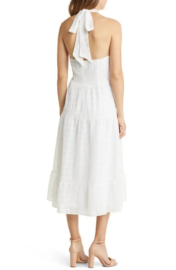 Sam Edelman Tiered Halter Midi Dress