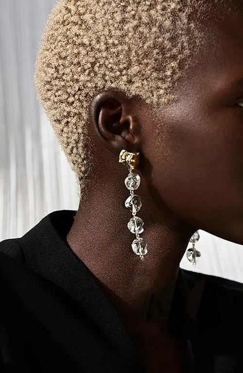 STERLING KING Lucite® Drip Drop Earrings - Gold